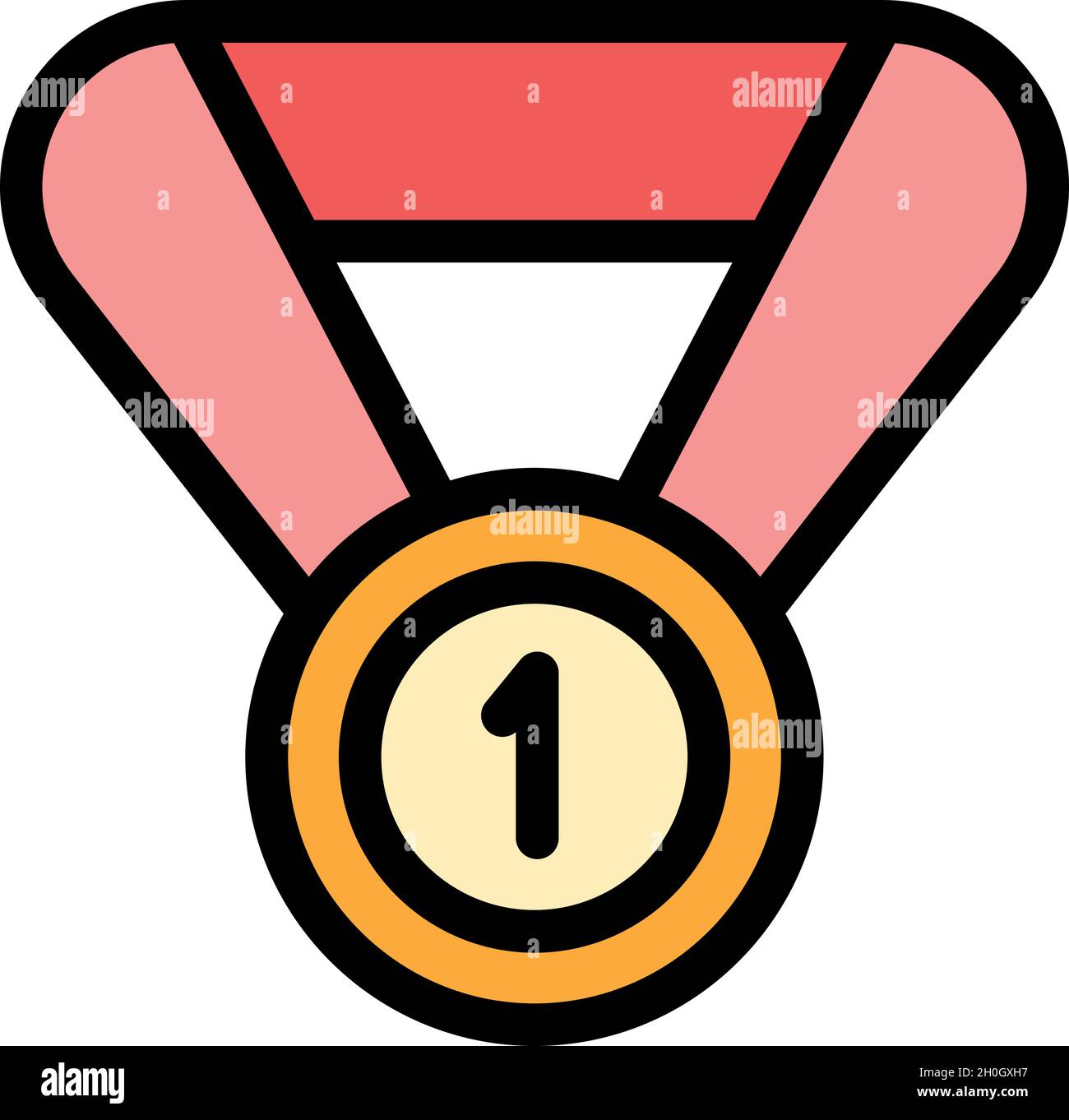 Running first place medal icon. Outline running first place medal ...