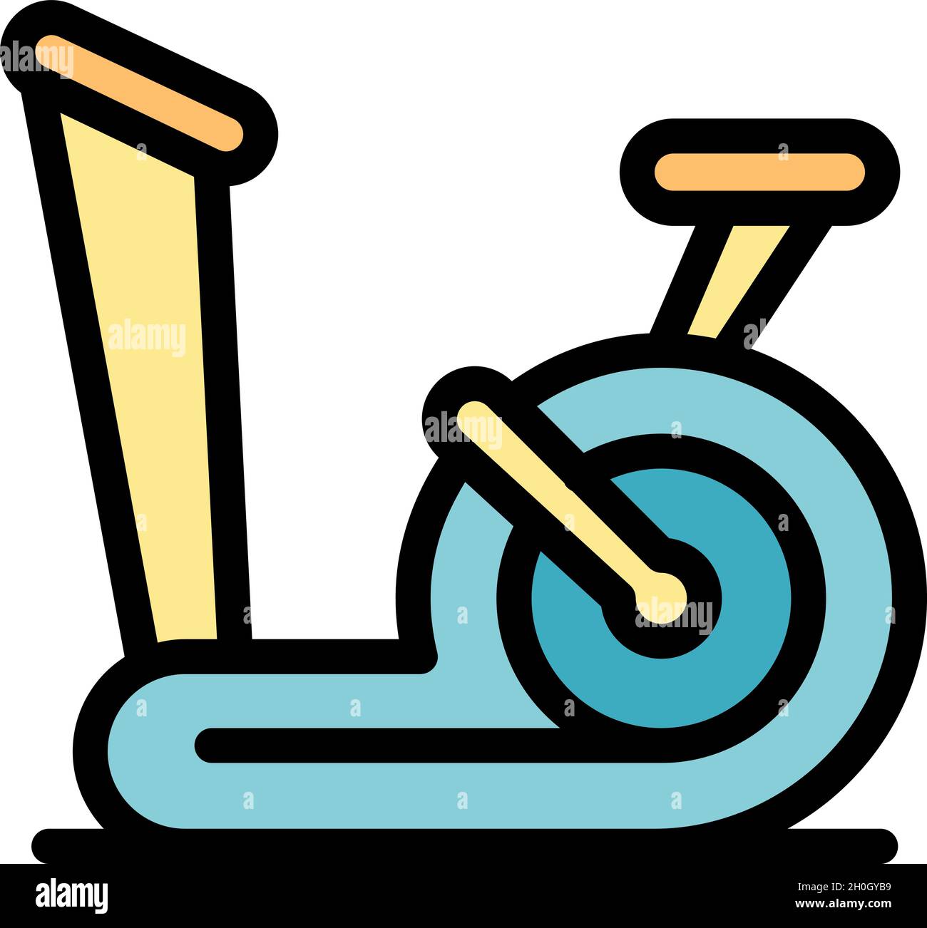 Workout exercise bike icon. Outline workout exercise bike vector icon ...