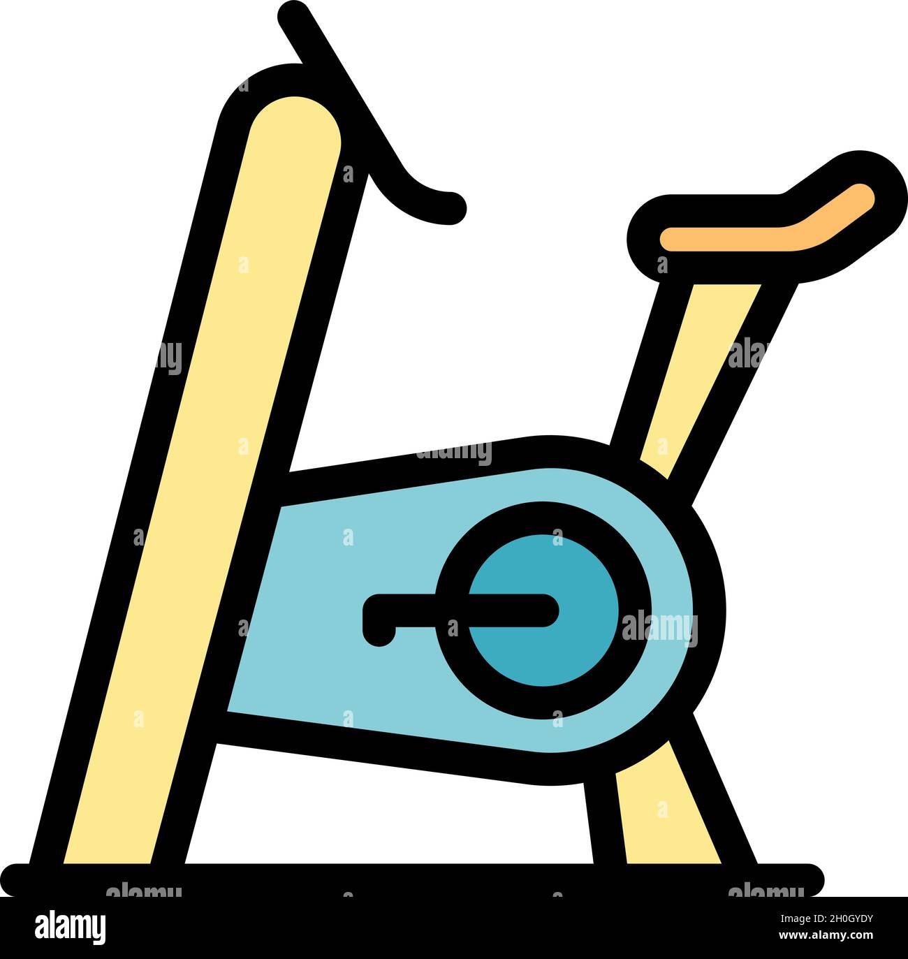 Healthy exercise bike icon. Outline healthy exercise bike vector icon ...