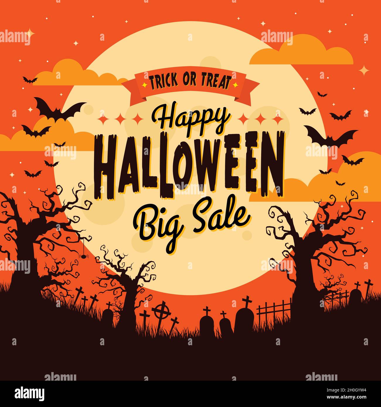 Halloween spooky frame skull eyeball Stock Vector Images - Alamy