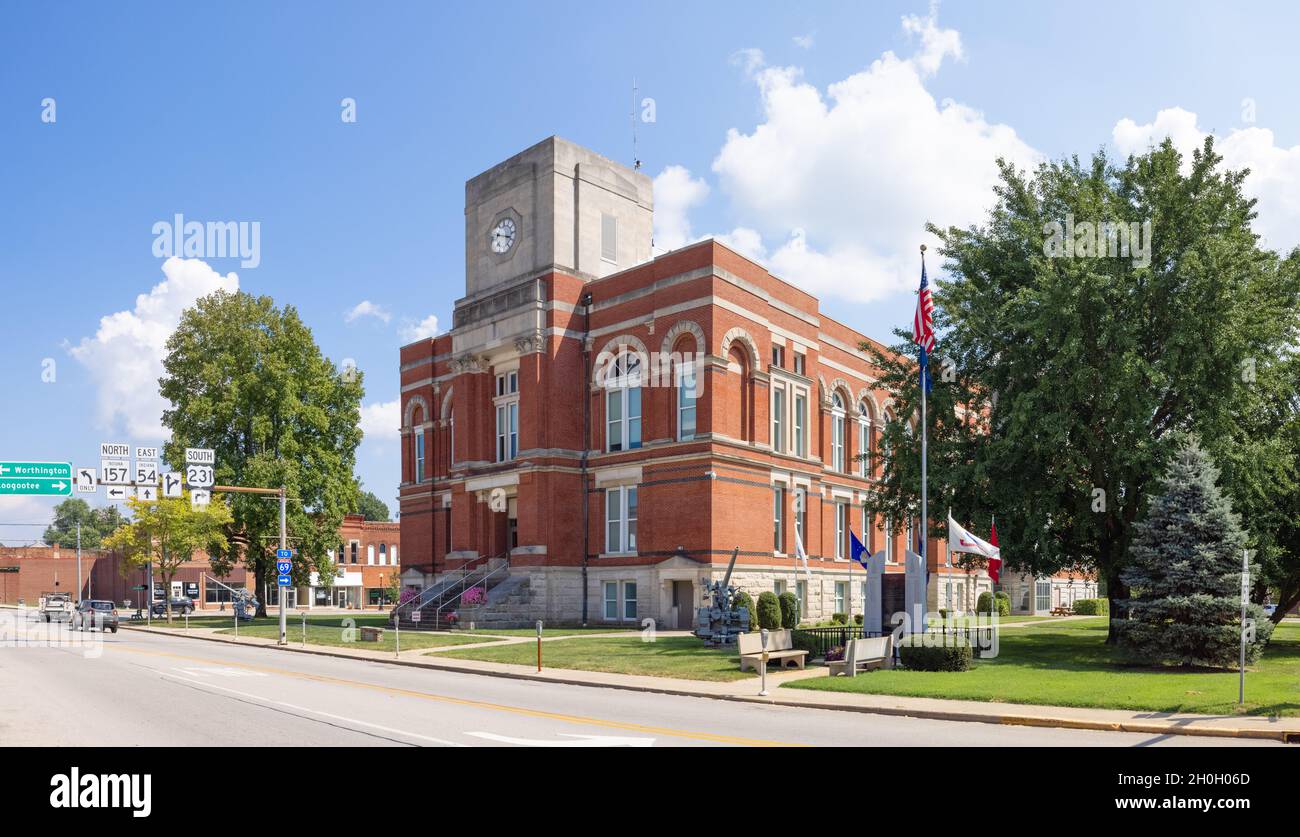 Bloomfield, Indiana, USA - August 20, 2021: The Greene County ...