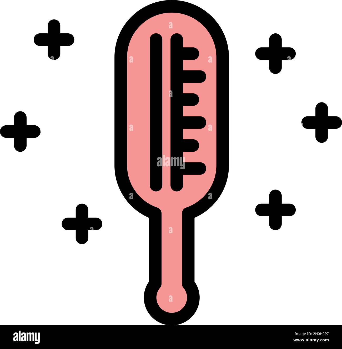 Medical thermometer icon. Outline medical thermometer vector icon color ...