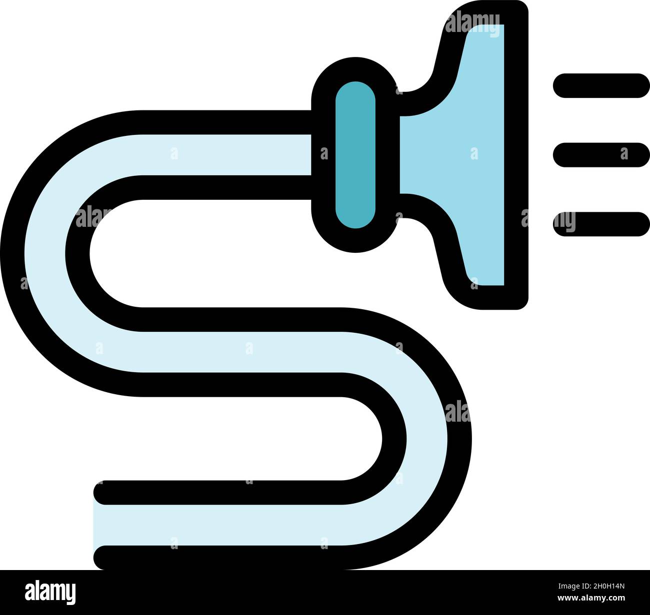 Hose steam cleaner icon. Outline hose steam cleaner vector icon color ... Hose steam cleaner icon. Outline hose steam cleaner vector icon color ...