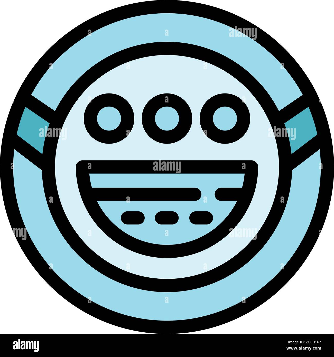 Robot steam cleaner icon. Outline robot steam cleaner vector icon color ...