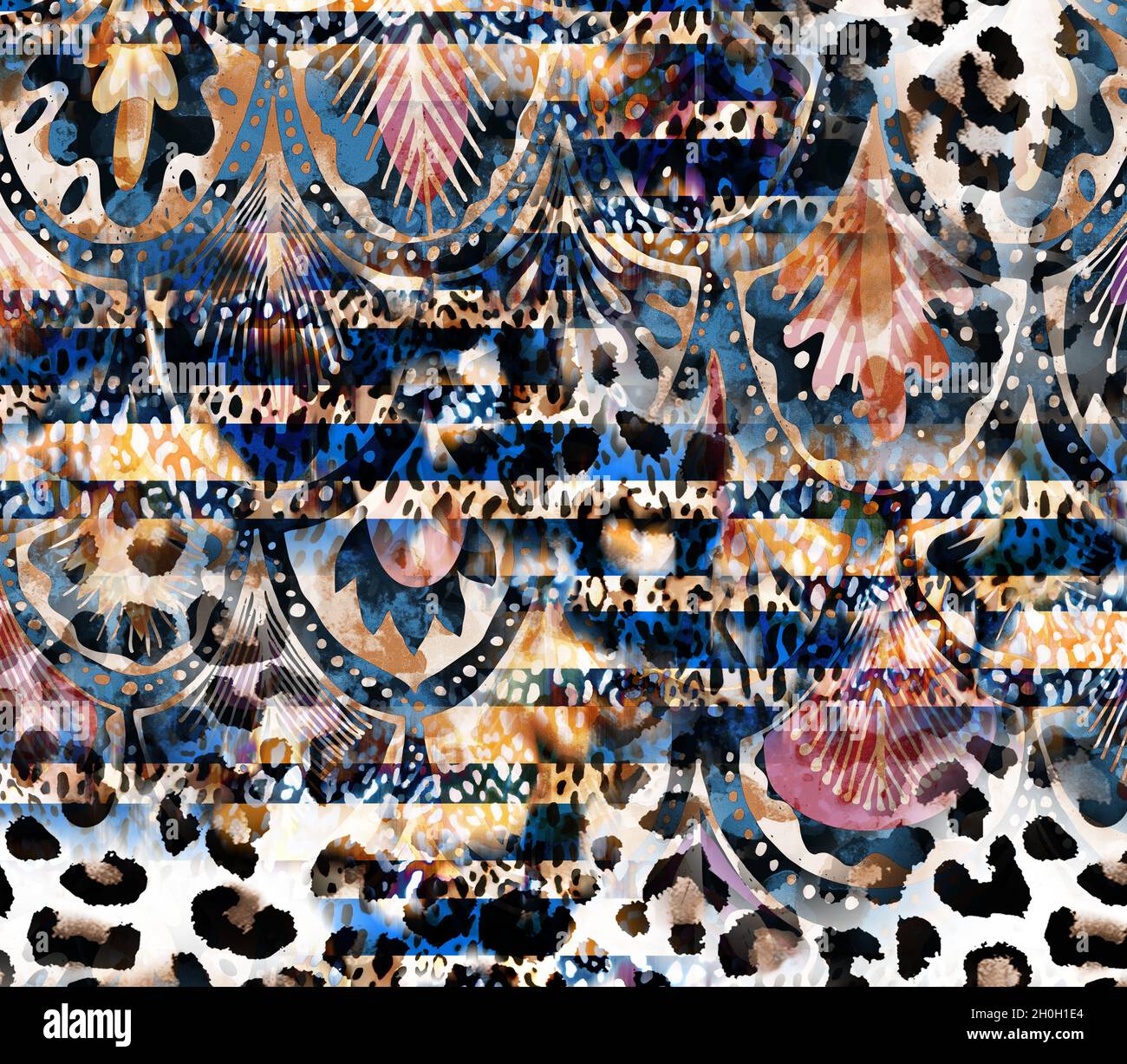 fashion print patterns, textile designs Stock Photo - Alamy