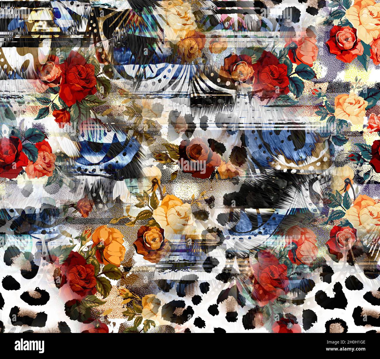 fashion print patterns, textile designs Stock Photo - Alamy