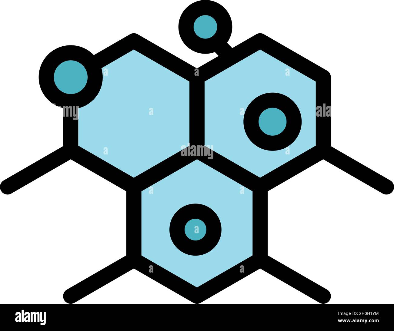 Brain hormones icon. Outline brain hormones vector icon color flat isolated Stock Vector Image ...