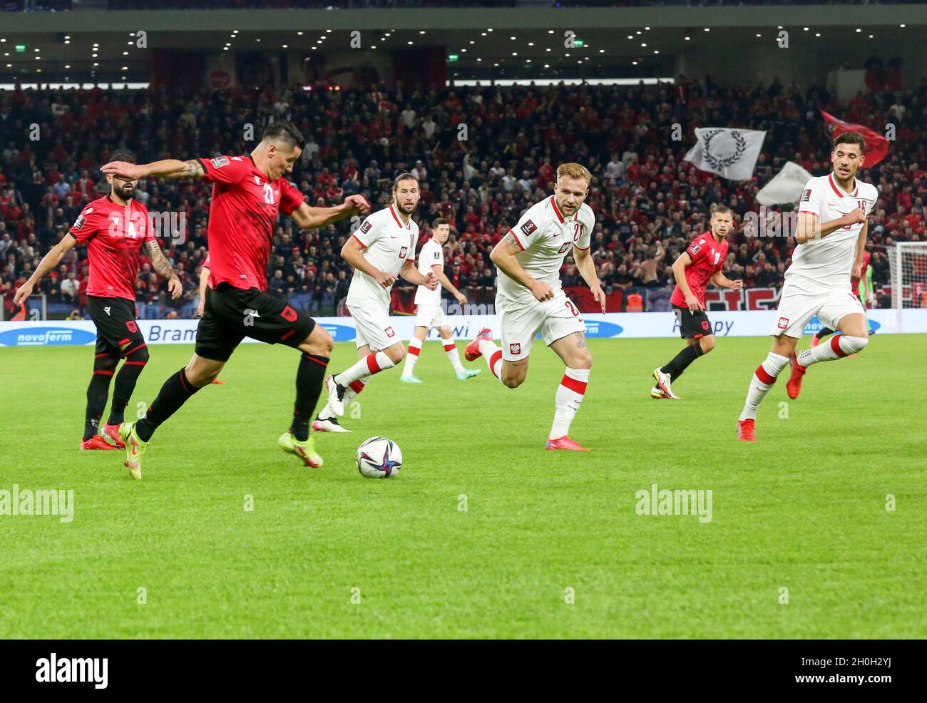 Odise Roshi (Albania) during the 2022 FIFA World Cup qualifiers ...