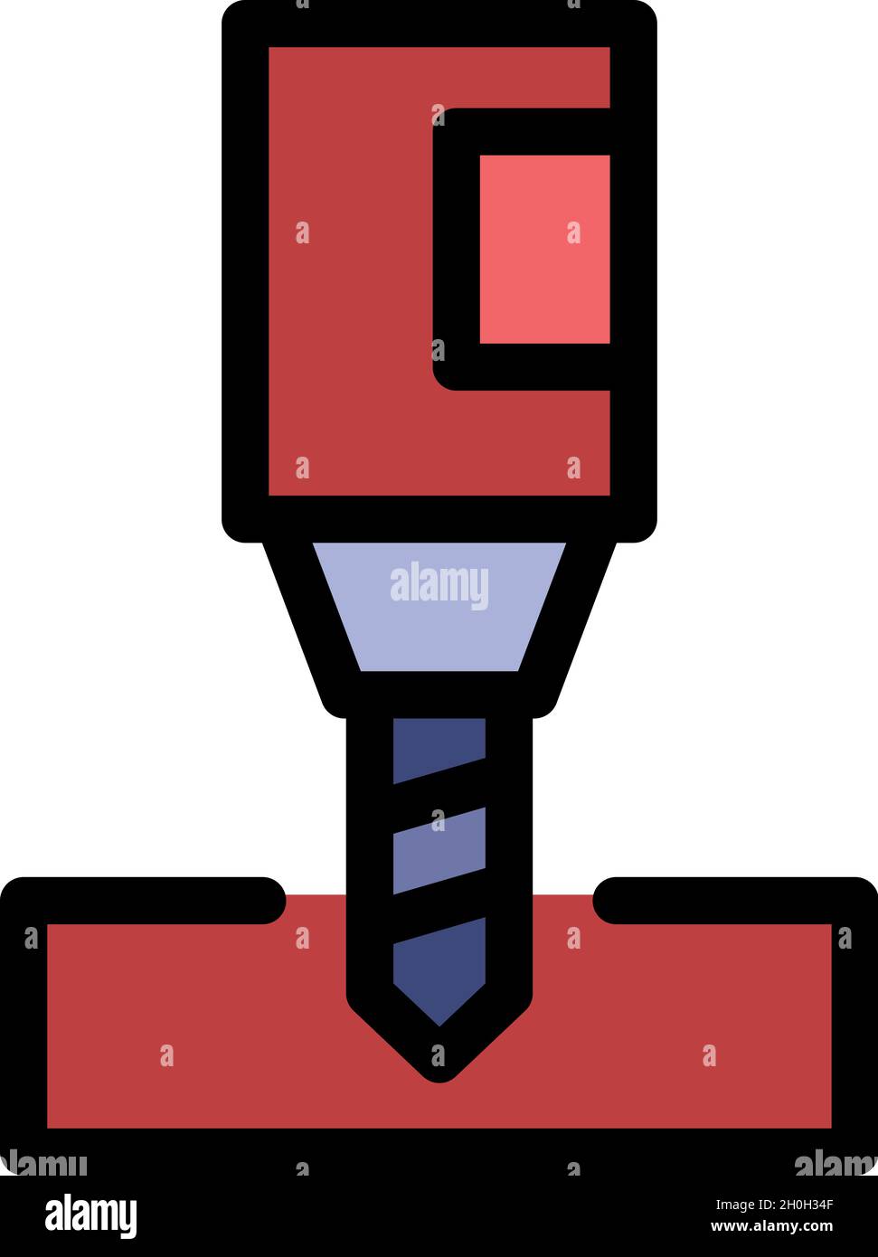 Business modern milling machine icon. Outline business modern milling ...