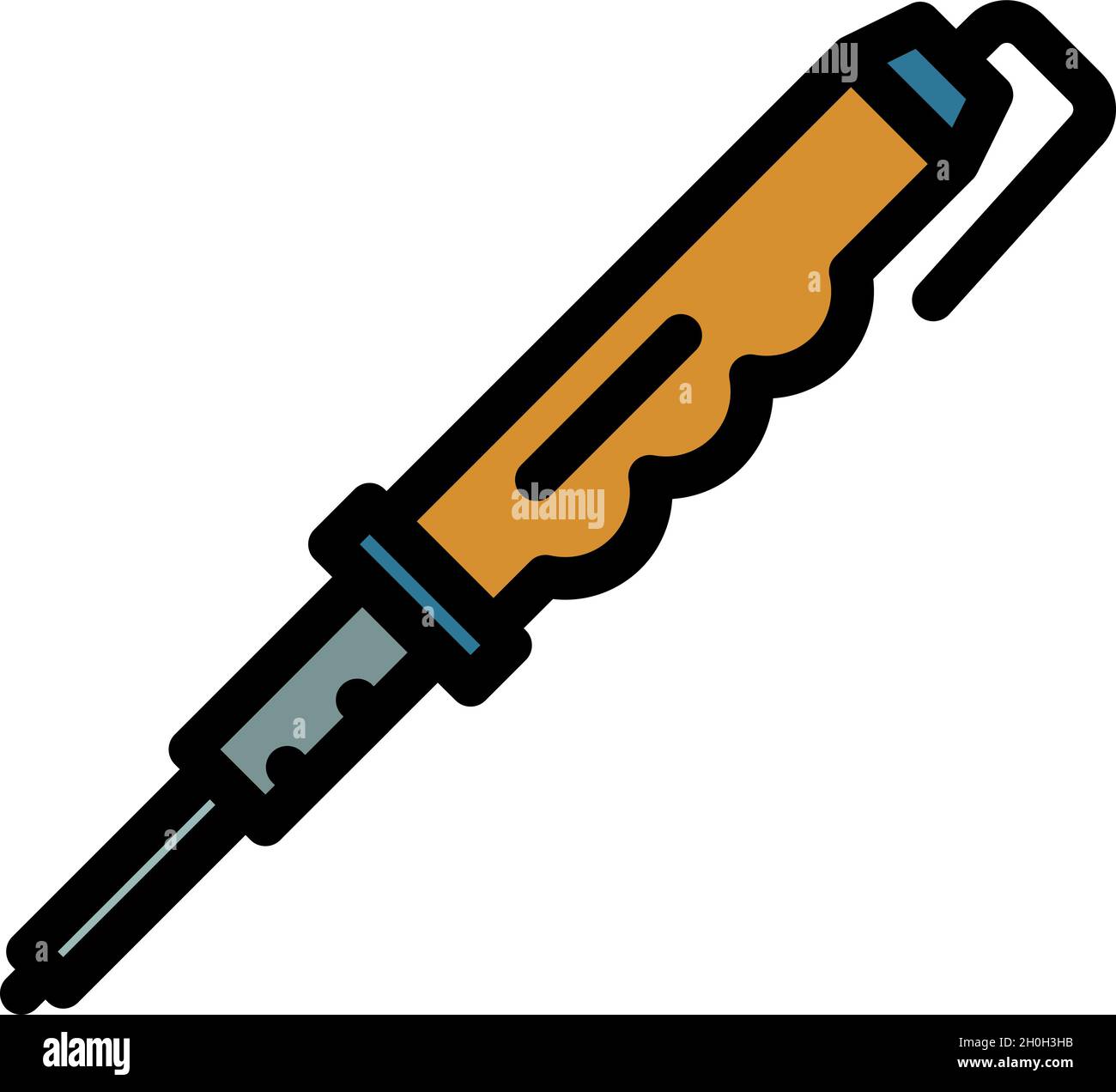 Electric soldering icon. Outline electric soldering vector icon color ...