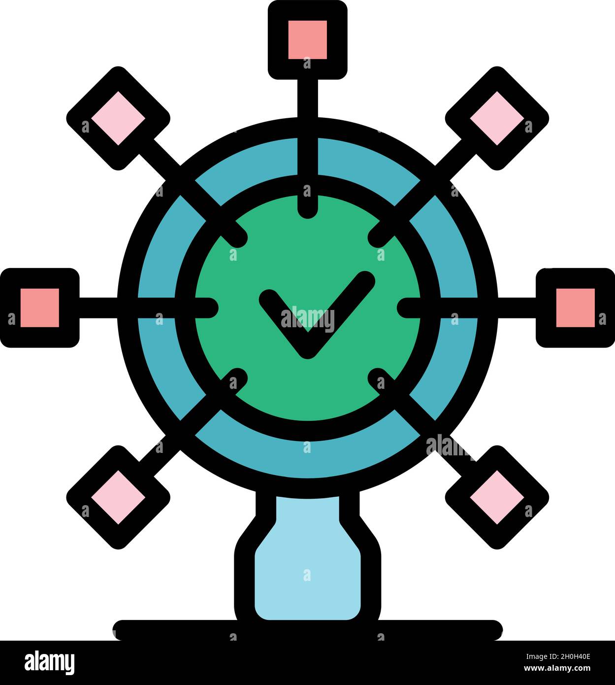 Benefits product icon. Outline benefits product vector icon color flat ...