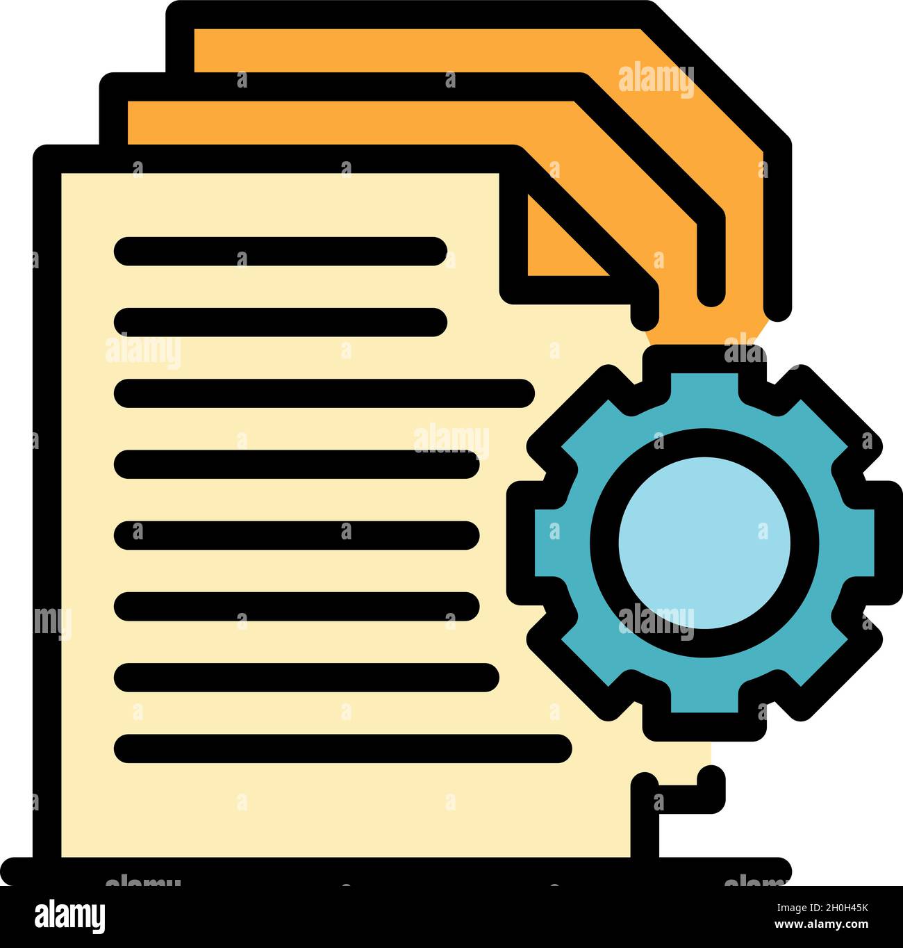 Docs in work icon. Outline docs in work vector icon color flat isolated ...