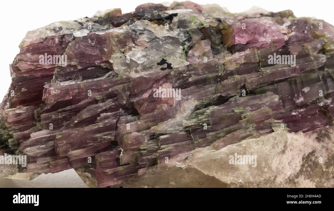 coloured tourmaline crystals, mineral specimen Stock Photo - Alamy