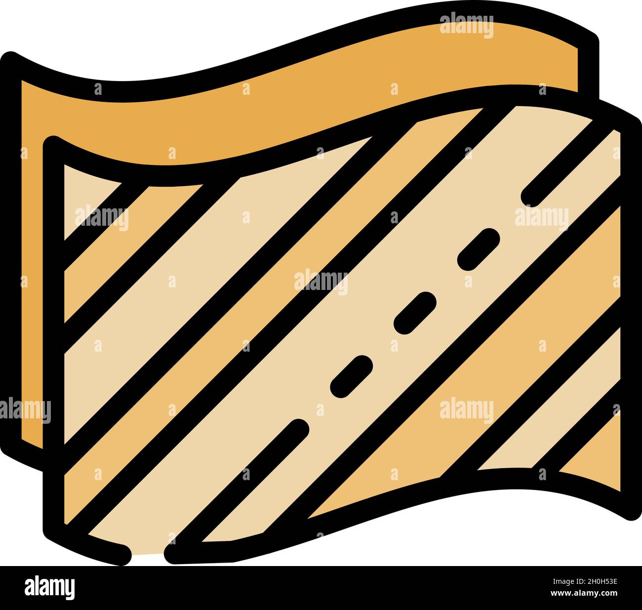 Insulation material icon. Outline insulation material vector icon color ...