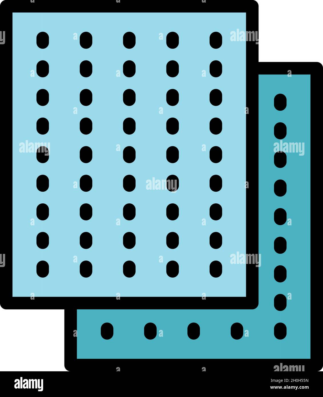 Soundproof wall icon. Outline soundproof wall vector icon color flat ...