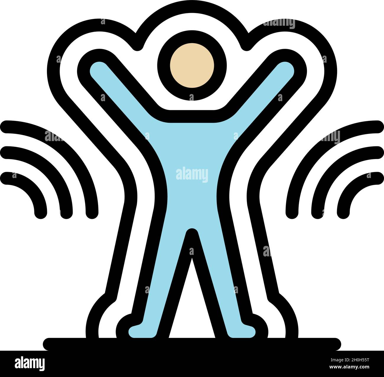 Loud sound protection icon. Outline loud sound protection vector icon ...