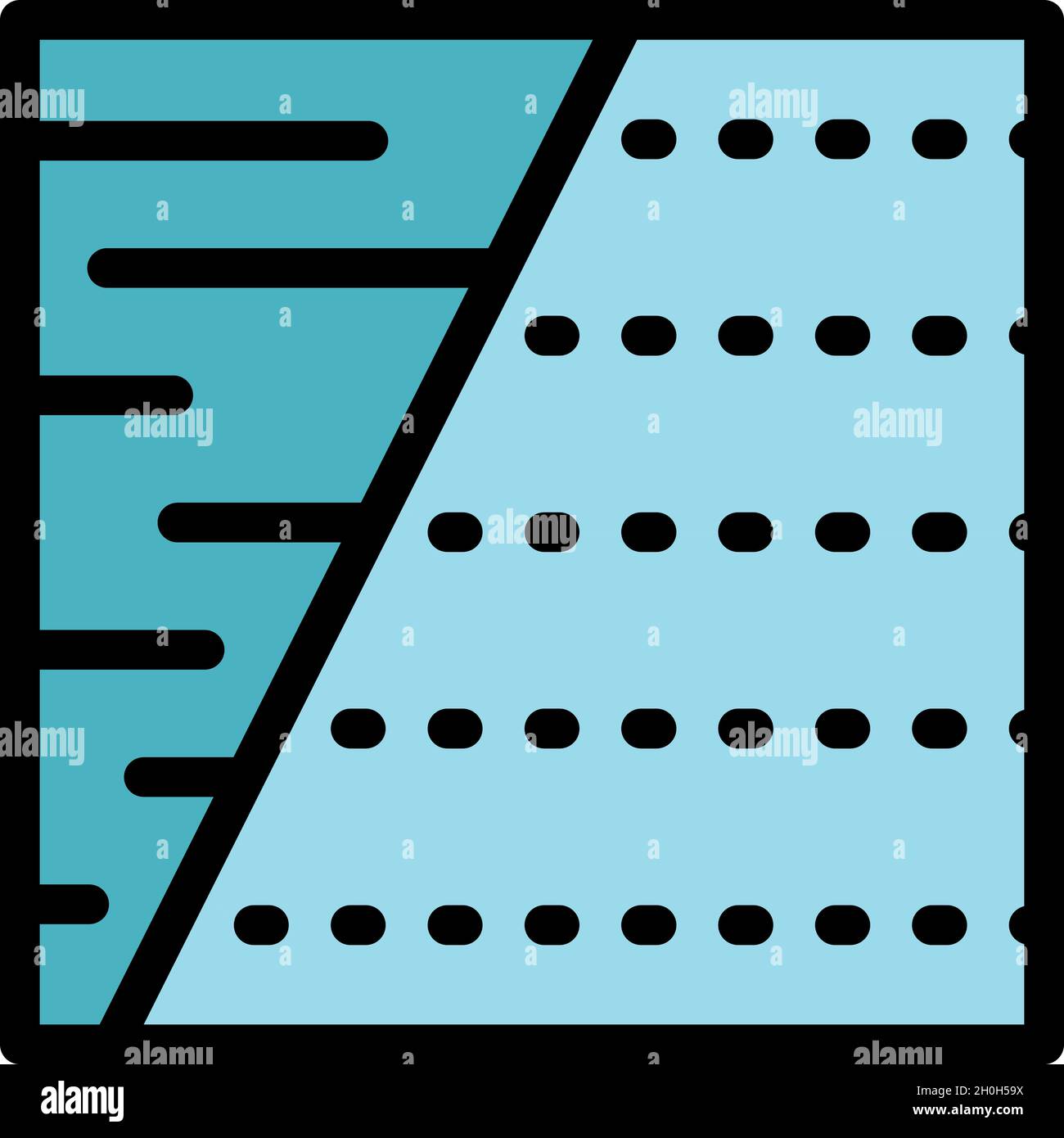 Soundproof foam icon. Outline soundproof foam vector icon color flat ...