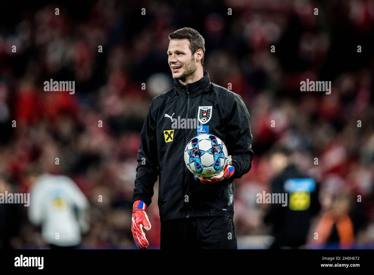 Copenhagen, Denmark. 12th, October 2021. Goalkeeper Daniel Bachmann of ...