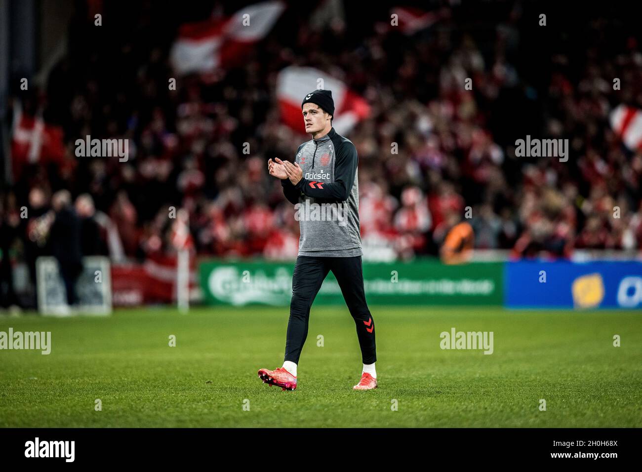 Copenhagen, Denmark. 12th, October 2021. Christian Norgaard of Denmark ...