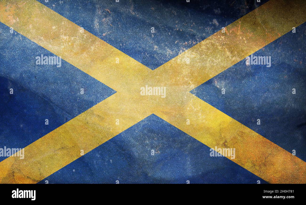 Top view of retro flag of Mercia . grunge flag of united kingdom of ...