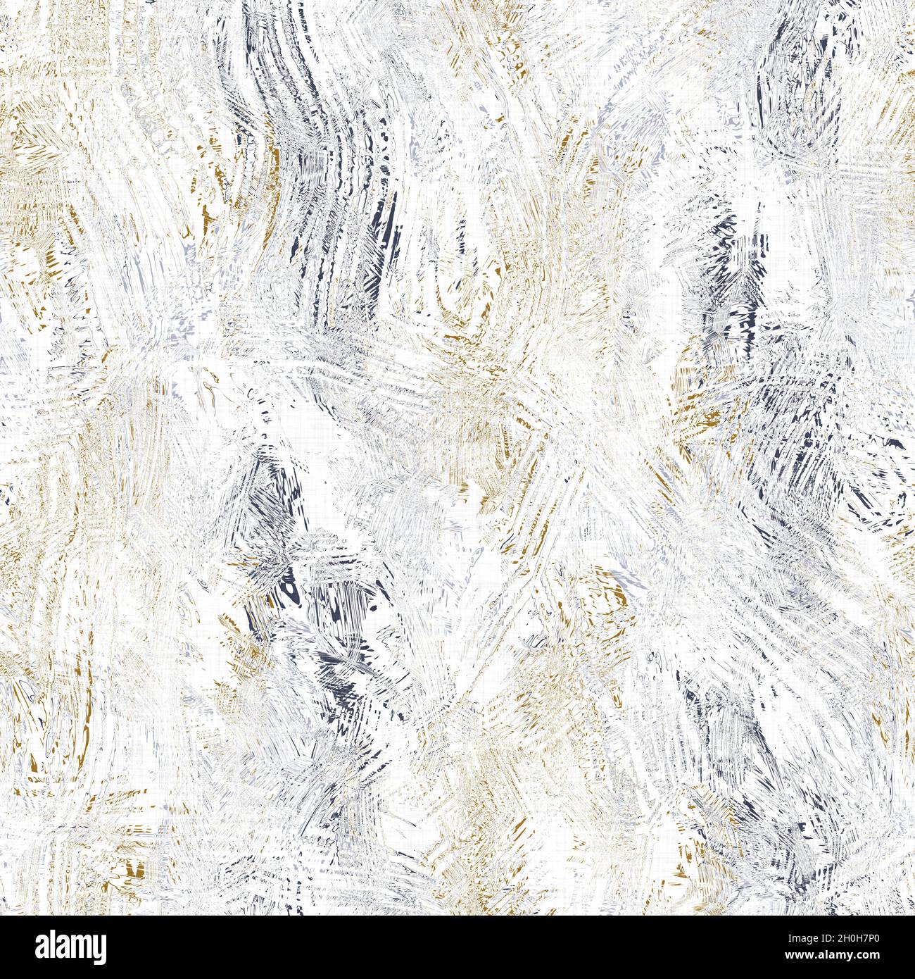 Masculine geometric glitch seamless pattern. Distorted navy blue white ...