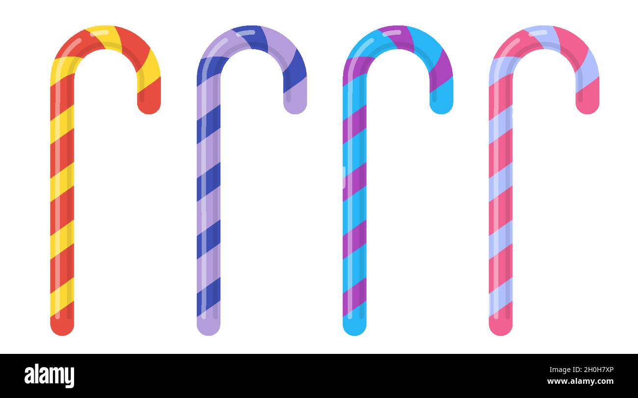 Colorful Candy Canes Clipart