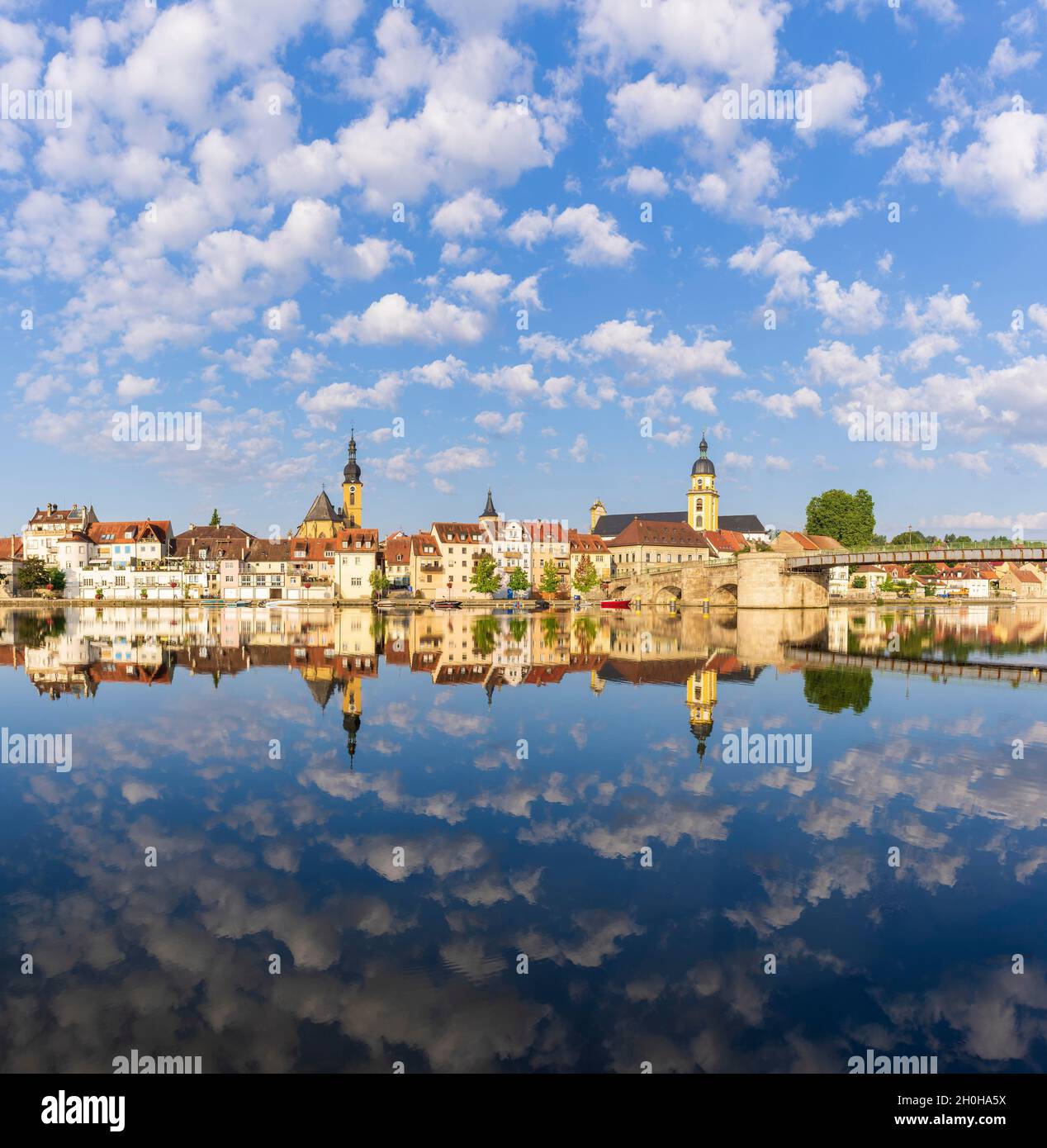 City view of Kitzingen, Main, Lower Franconia, Bavaria, Germany Stock ...