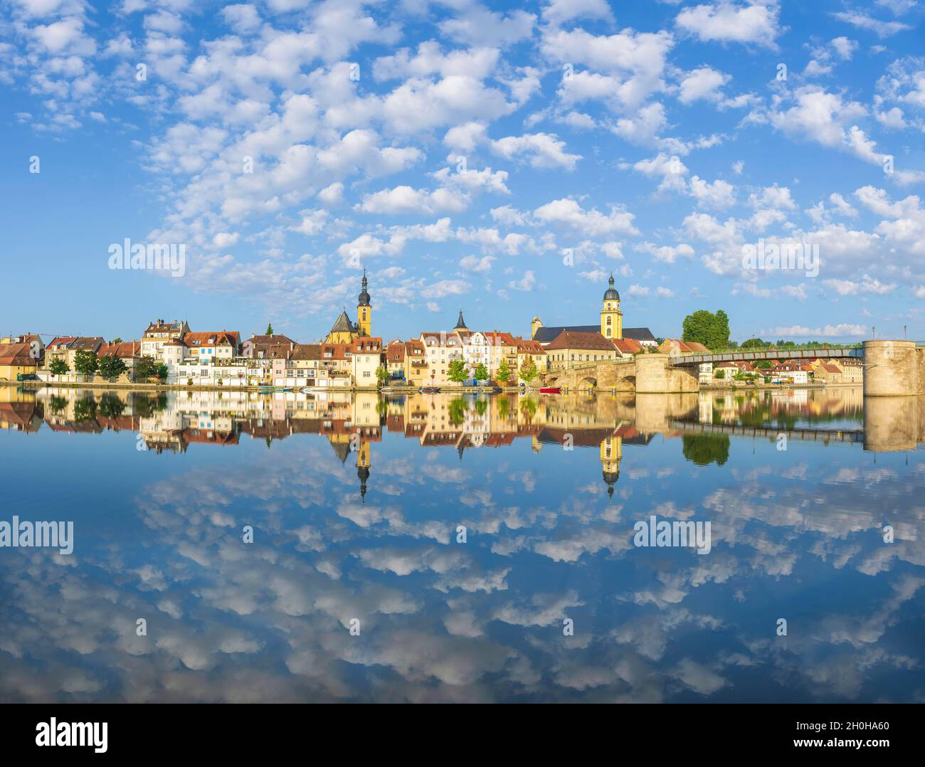 City view of Kitzingen, Main, Lower Franconia, Bavaria, Germany Stock ...