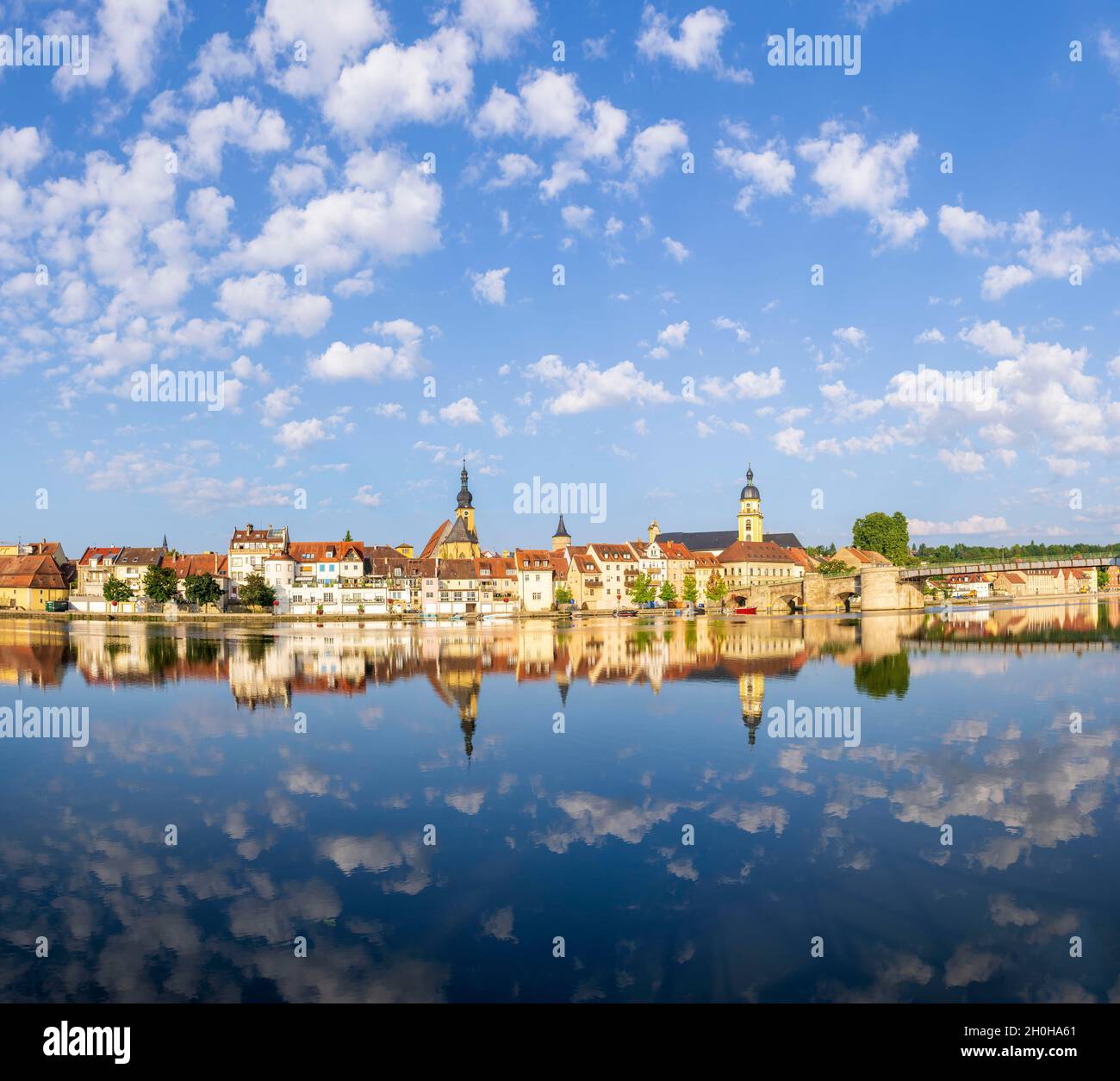 City view of Kitzingen, Main, Lower Franconia, Bavaria, Germany Stock ...