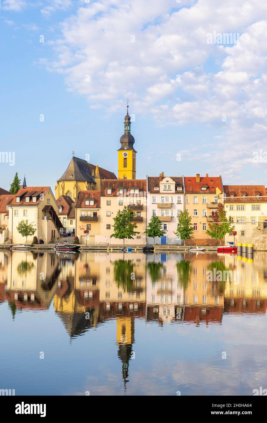 City view, St.Johannes parish church, Kitzingen, Main, Lower Franconia ...