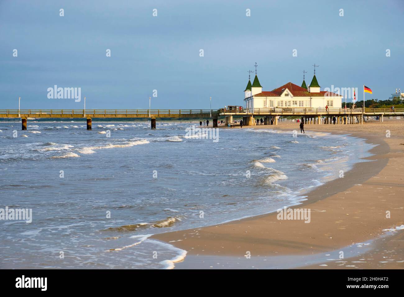 Ahlbeck pier, Usedom Island, Mecklenburg-Western Pomerania, Germany ...