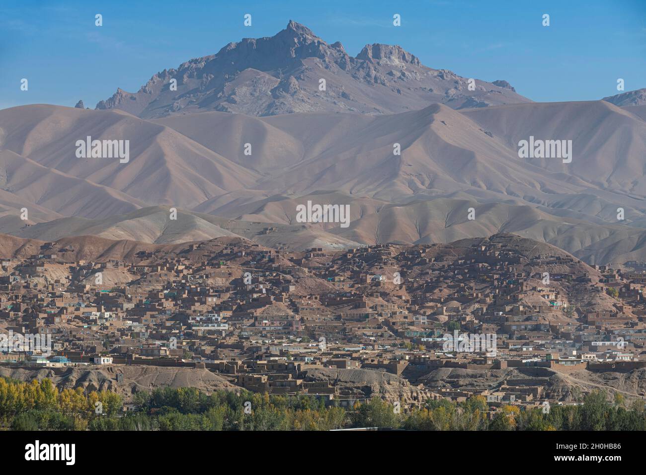 View over Bamyan, Bamyan, Afghanistan Stock Photo - Alamy