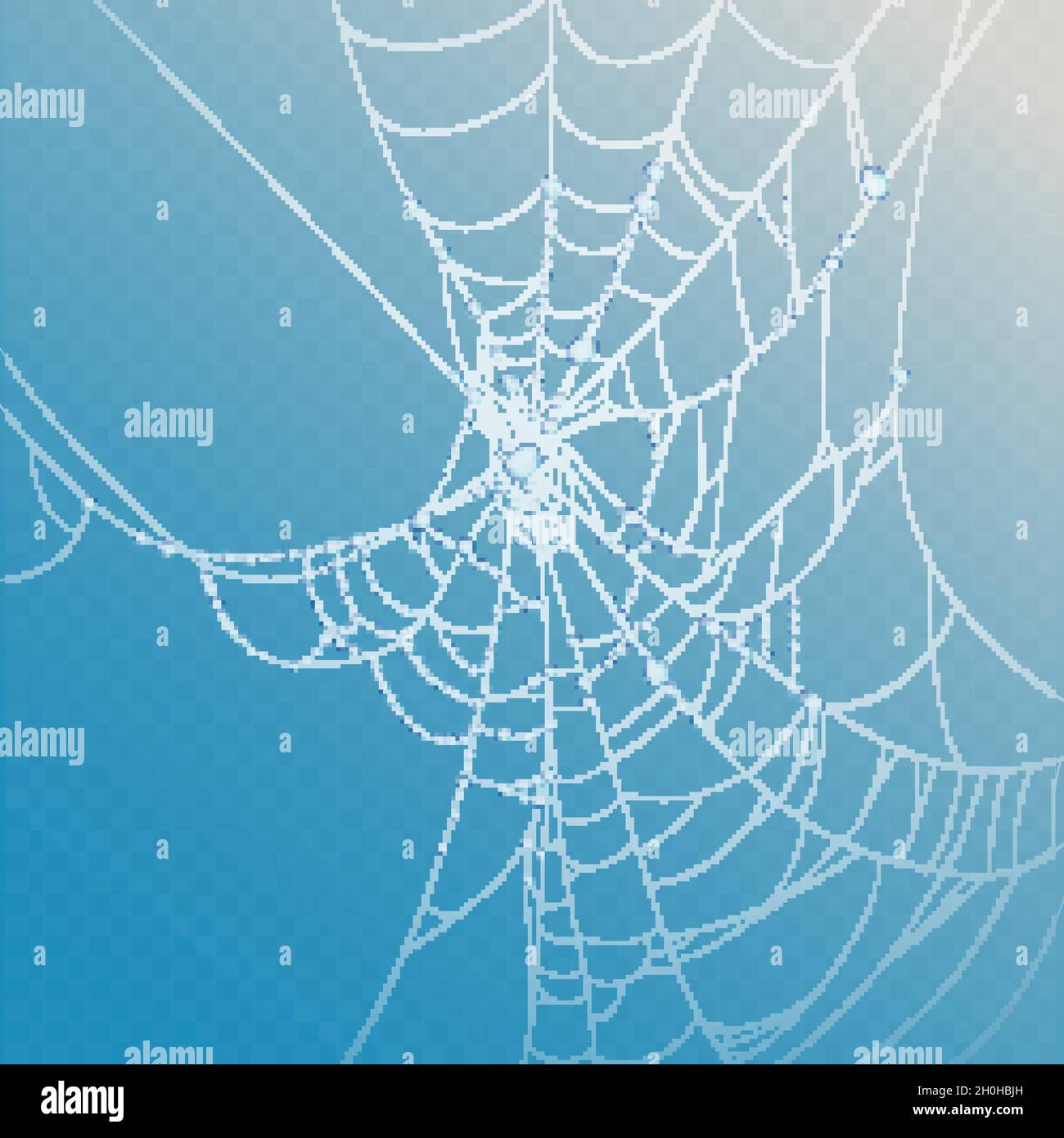realistic cobweb blue sky background vector design illustration Stock ...