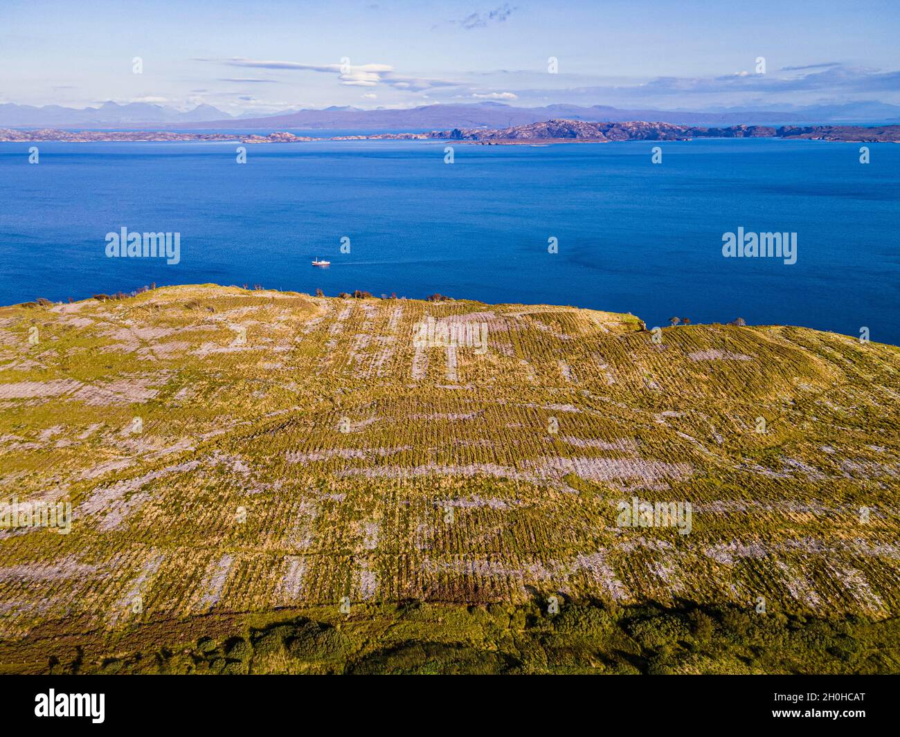 Aerial of the coastline of the Isle of Skye, Scotland, UK Stock Photo ...