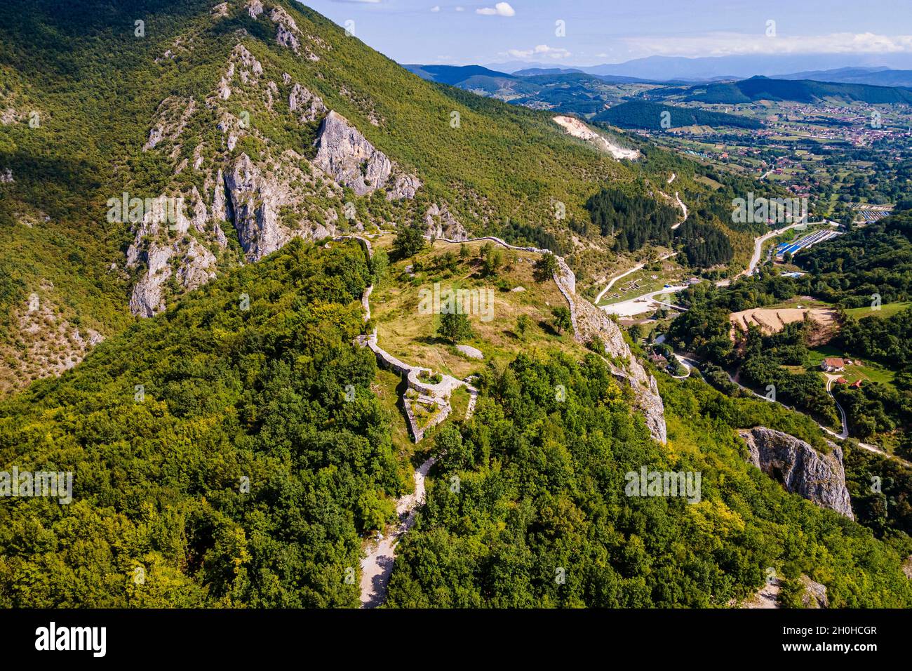 Aerial of Stari Ras castle, Novi Pazar, Serbia Stock Photo - Alamy