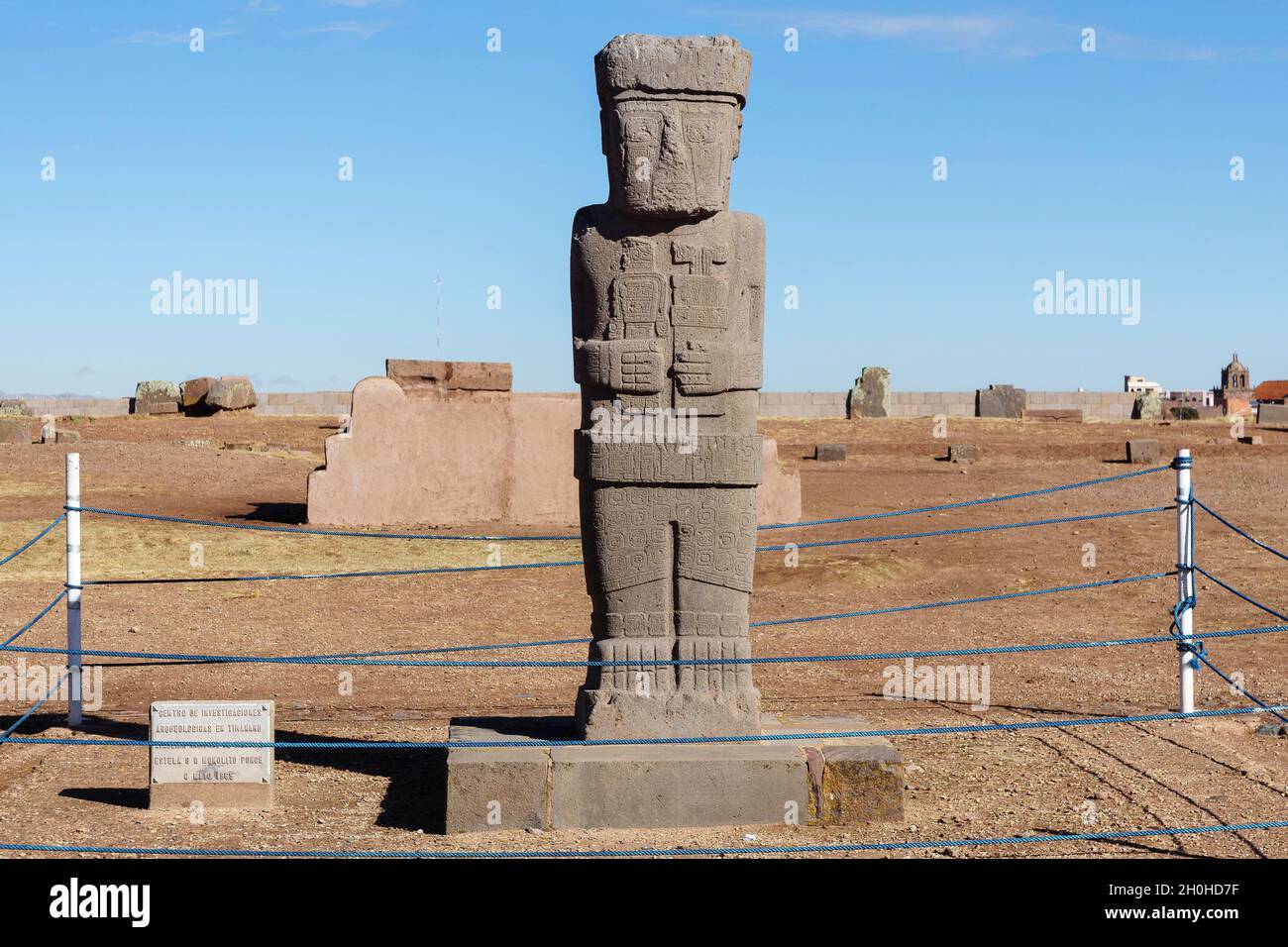 Ponce Monolith, pre-Inca ruins of Tiwanaku, also Tiahuanaco, Unesco ...
