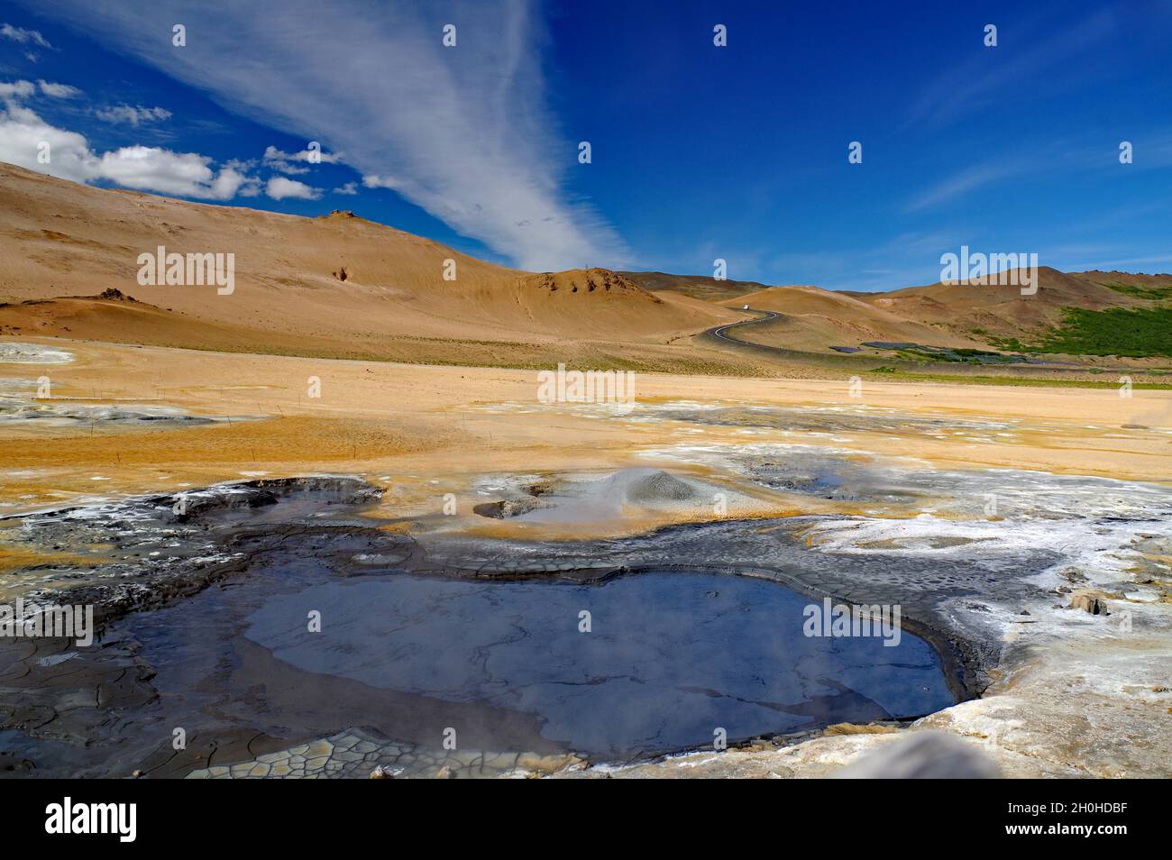 Hot Mud Springs, Geothermal VUlkan Landscape, Namaskard, Myvatn ...