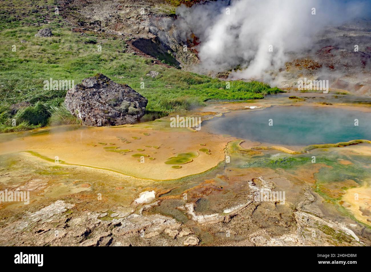 Hot Springs, Steaming Rocks, Geothermal Landscape, Hengill, Hot ...