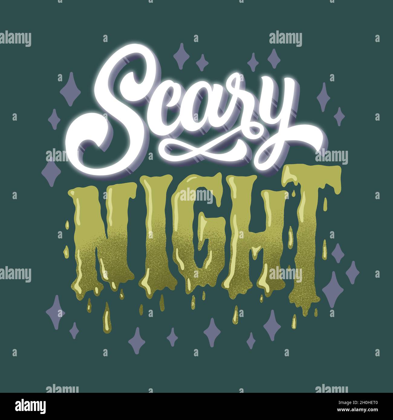 scary night lettering concept vector design illustration Stock Vector ...