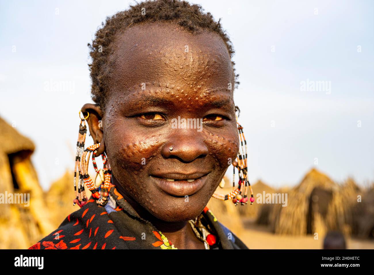 Scar face as a mark of beauty woman from the Jiye tribe, Eastern ...