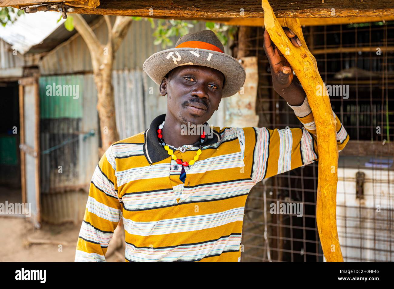Young man from the Laarim tribe, Boya hills, Eastern Equatoria, South ...