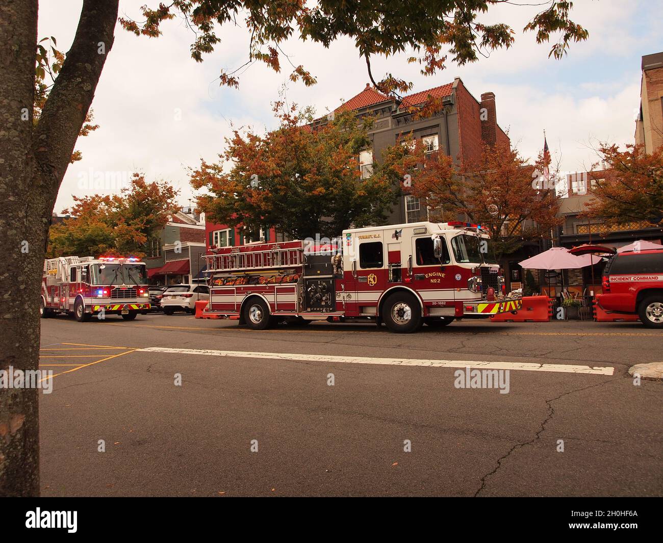 Summit, New Jersey fire department responding to a call recently ...