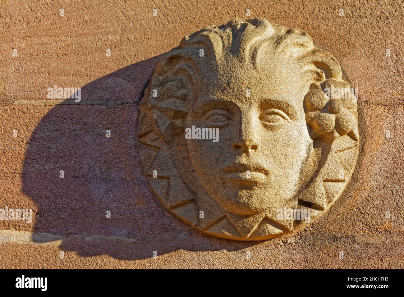 Relief, sculpture, head, face, allegory, emblem, symbol, allegory ...