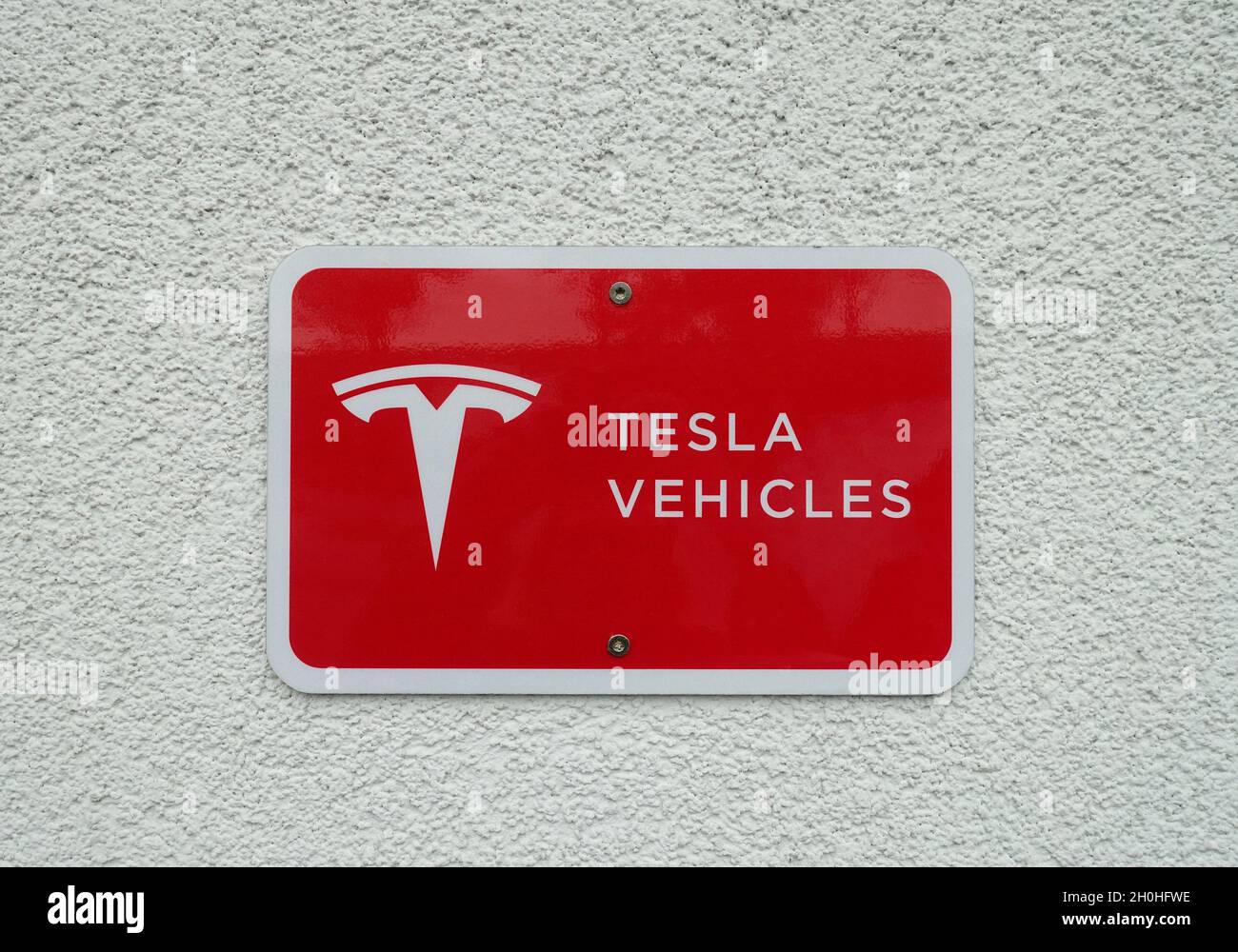 Tesla sign hi-res stock photography and images - Alamy