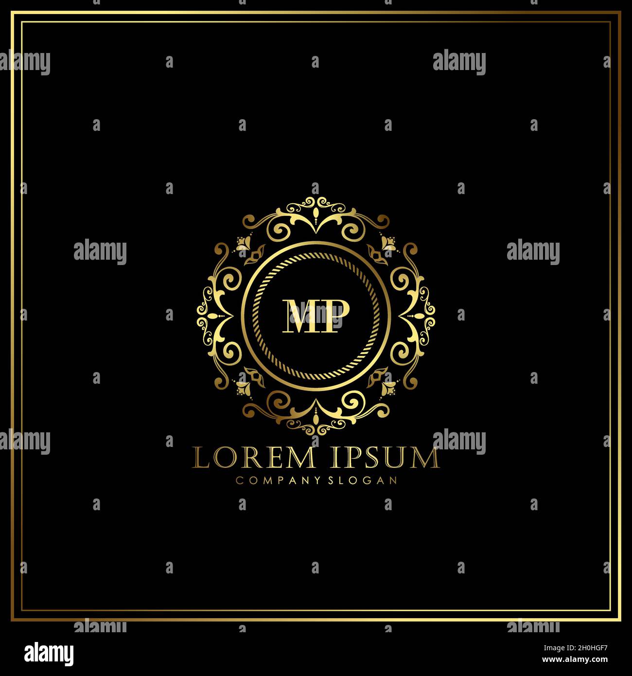 MP Initial Letter Luxury Logo template in vector for Restaurant, Royalty, Boutique, Cafe, Hotel ...