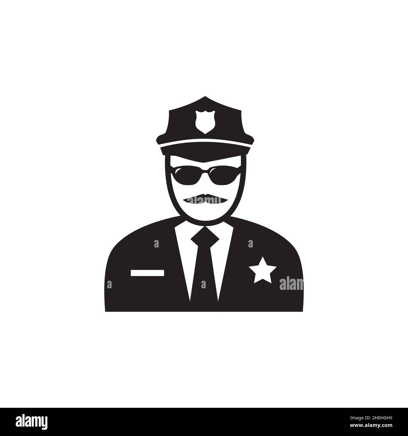 Police Vector icon design illustration Template Stock Photo - Alamy