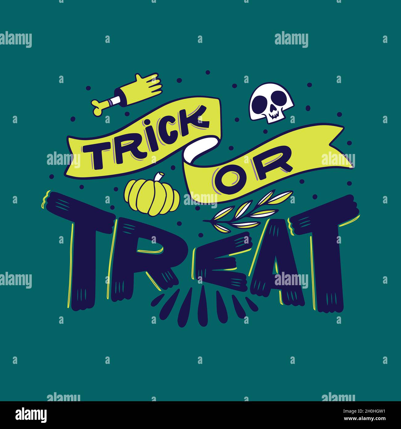 trick treat lettering concept vector design illustration Stock Vector ...
