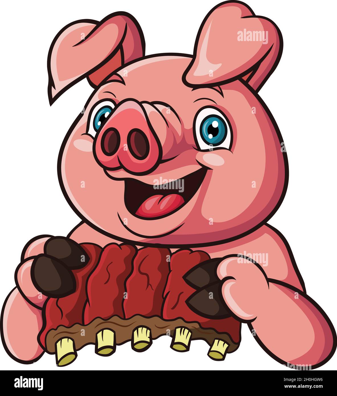 Pig bbq chef Cut Out Stock Images & Pictures - Alamy