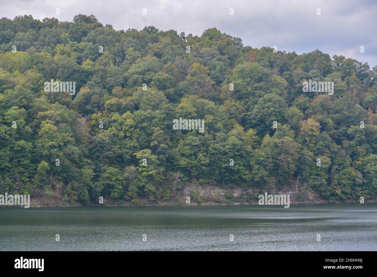 Sutton Lake in the forest of Bee Run Recreation Area of Sutton, West ...