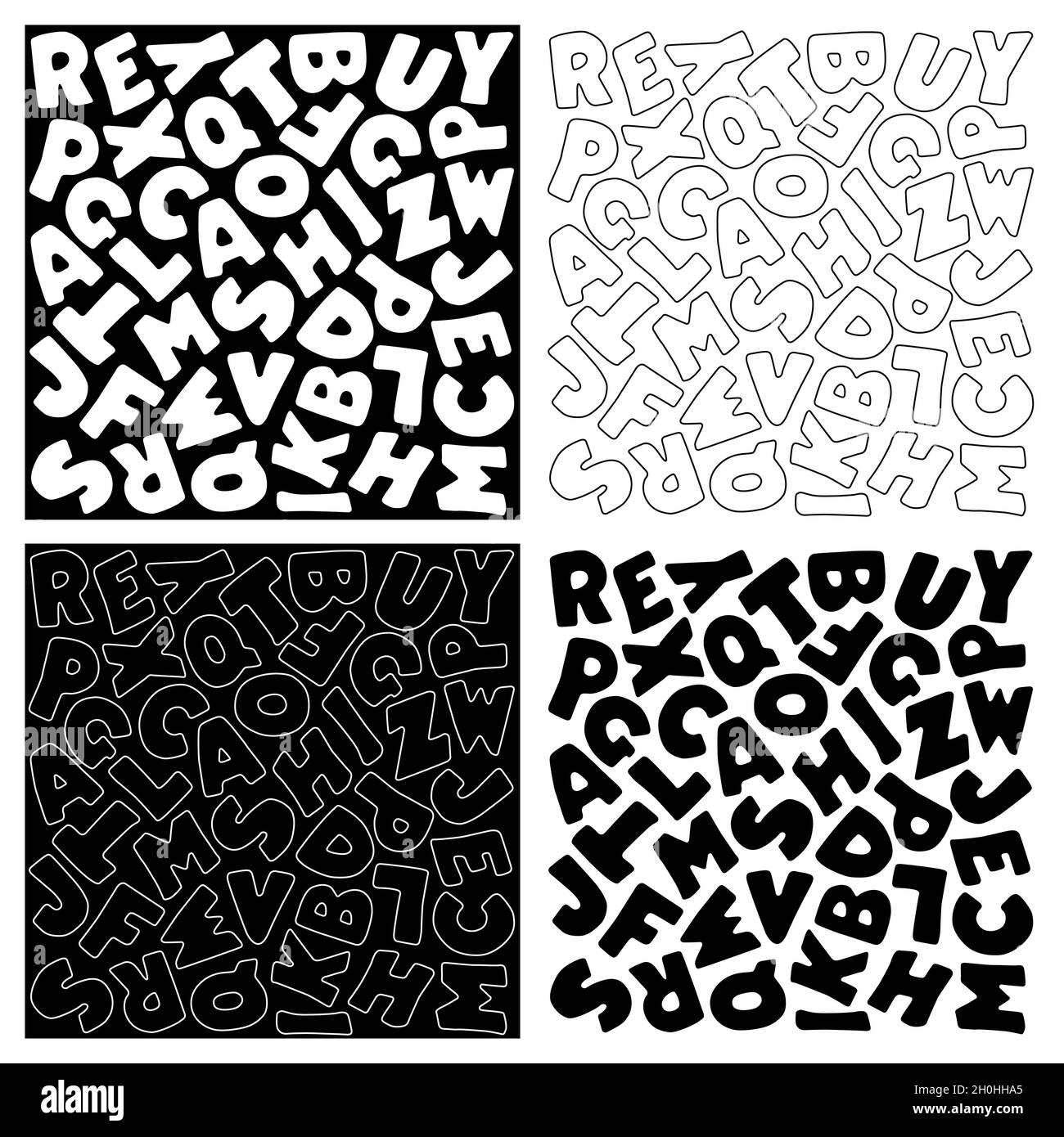 Black solid alphabet Cut Out Stock Images & Pictures - Alamy
